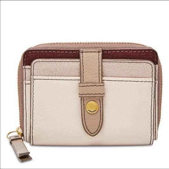 Fossil | Bags | Fossil Suede Leather Zip Wallet | Poshmark
